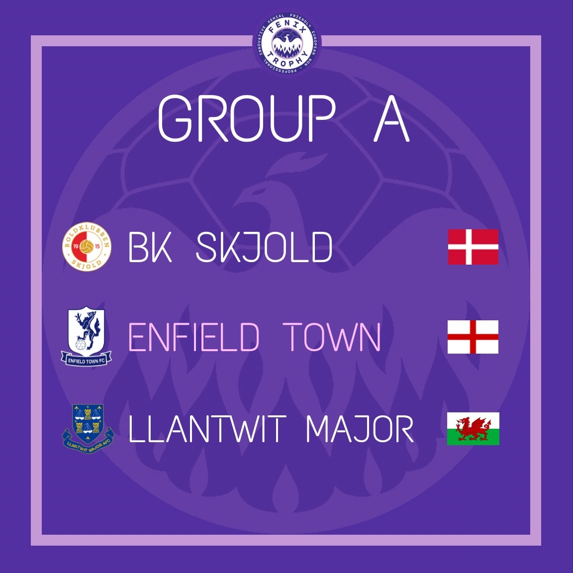 Town drawn to Denmark; Wales – Enfield Town FC